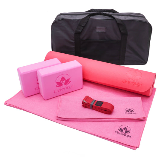 Yoga Kit Mat, Blocks, Strap, Towels, Carrying Bag - 70% Off – Clever Yoga
